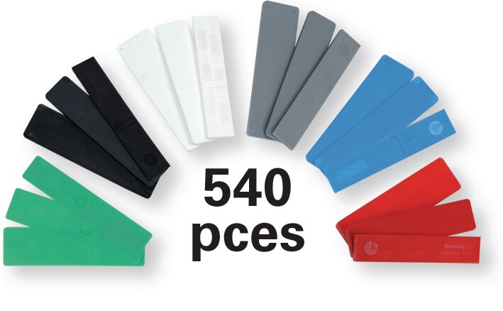 Cales plastiques de couleur, assortiment de 540 cales | Berner®